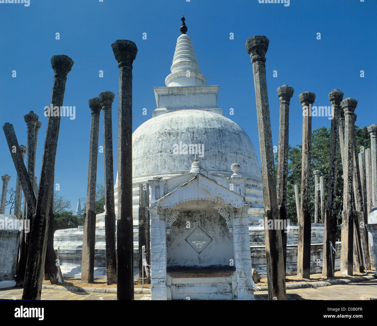 Sri Lanka, ancient City of Anuradhapura, view of the Thuparama Stupa ...