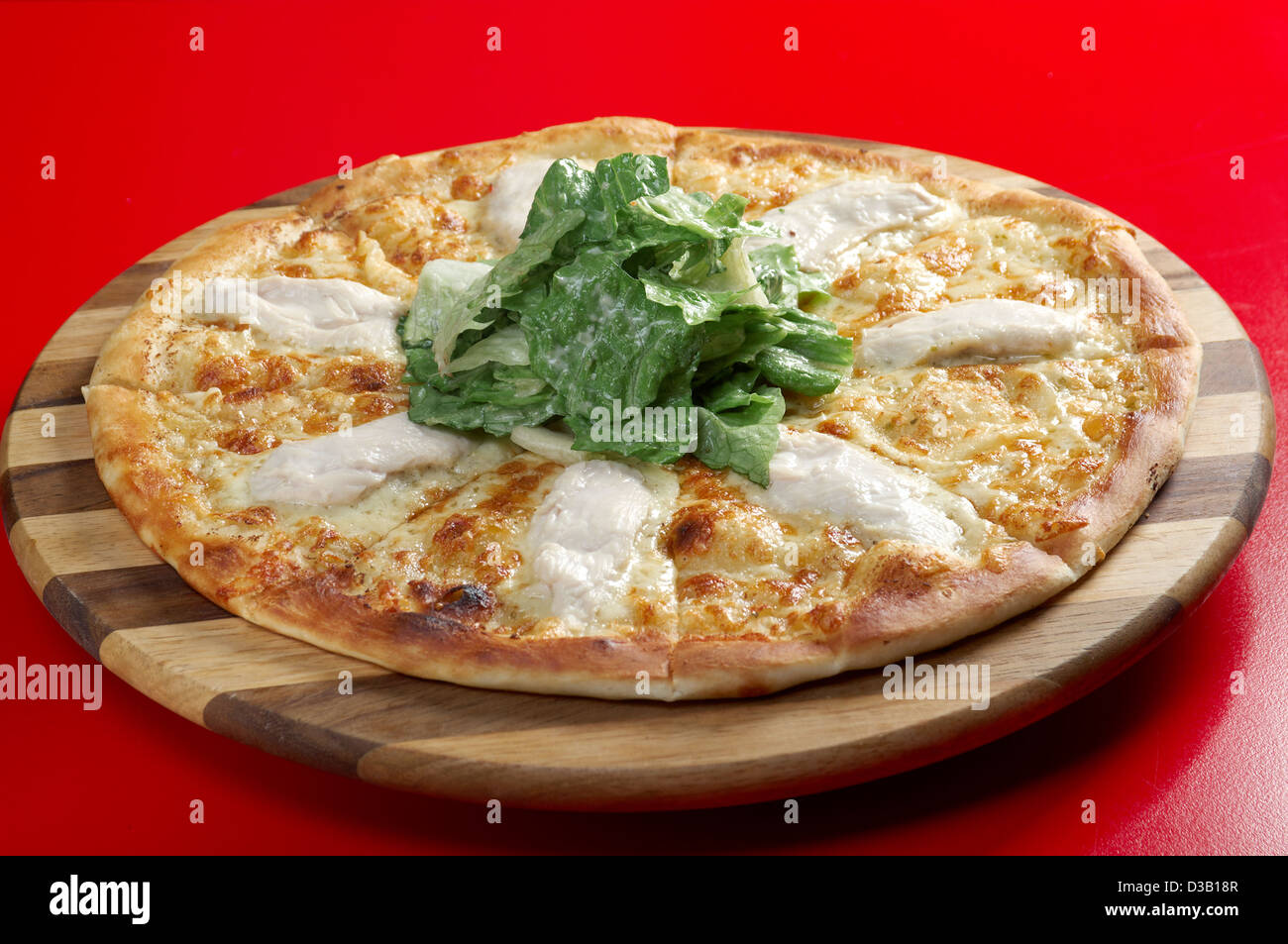 Pizwith meat chicken. italian kitchen. Studio Stock Photo - Alamy