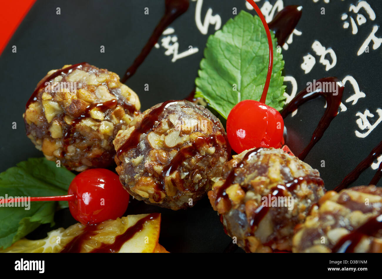 Traditional Japanese dessert fruit Stock Photo - Alamy