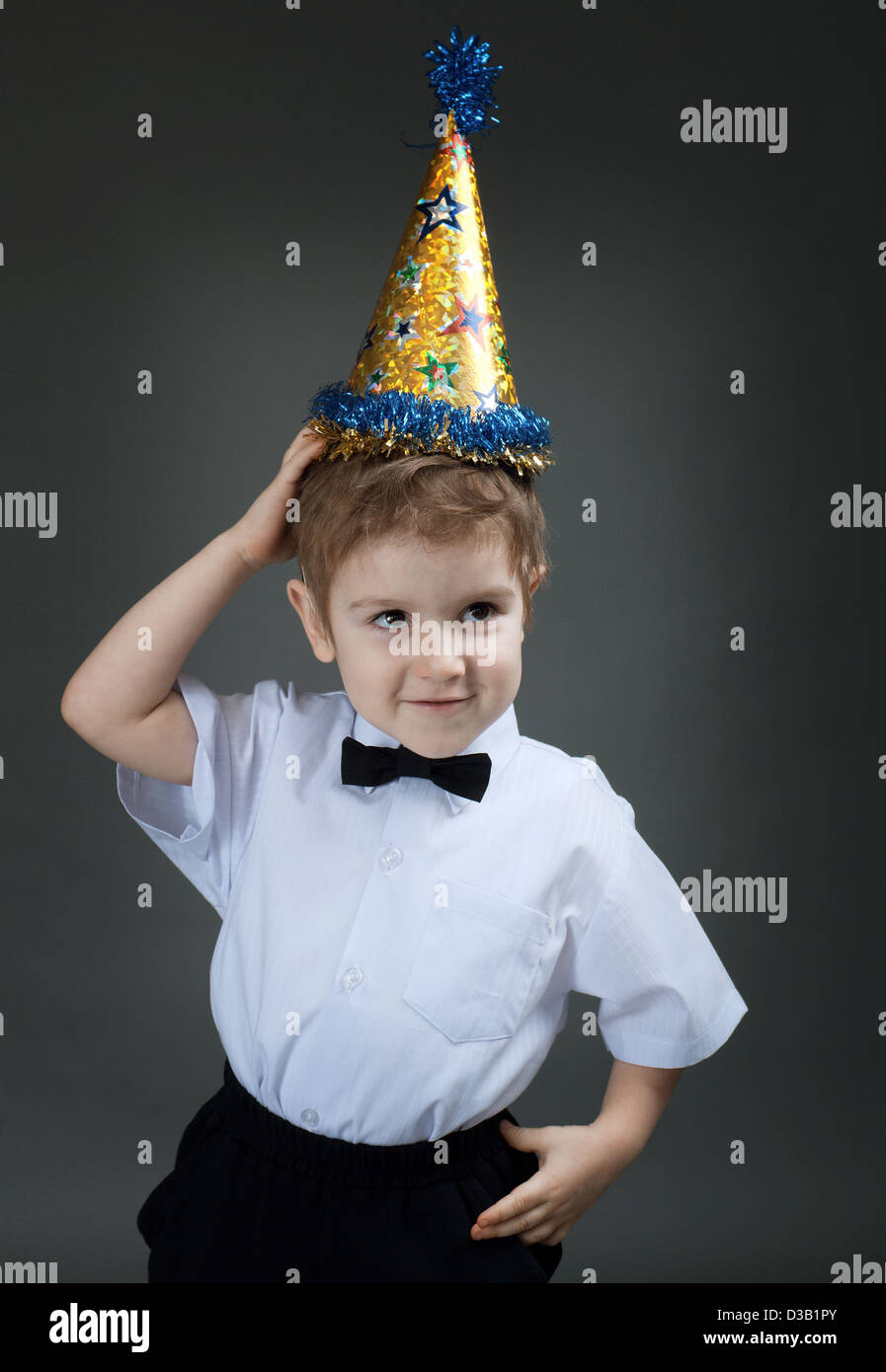 Adorable boy celebrating the birthday Stock Photo - Alamy