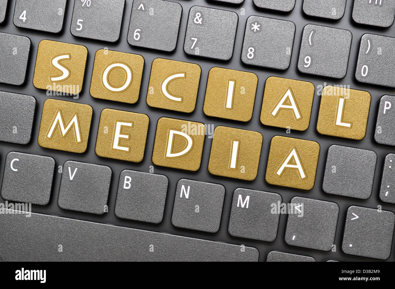 Social media on keyboard Stock Photo - Alamy