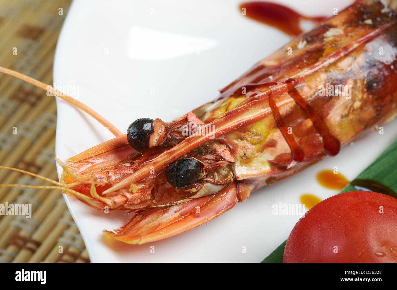 Royal tiger shrimps.Chinese style Stock Photo - Alamy