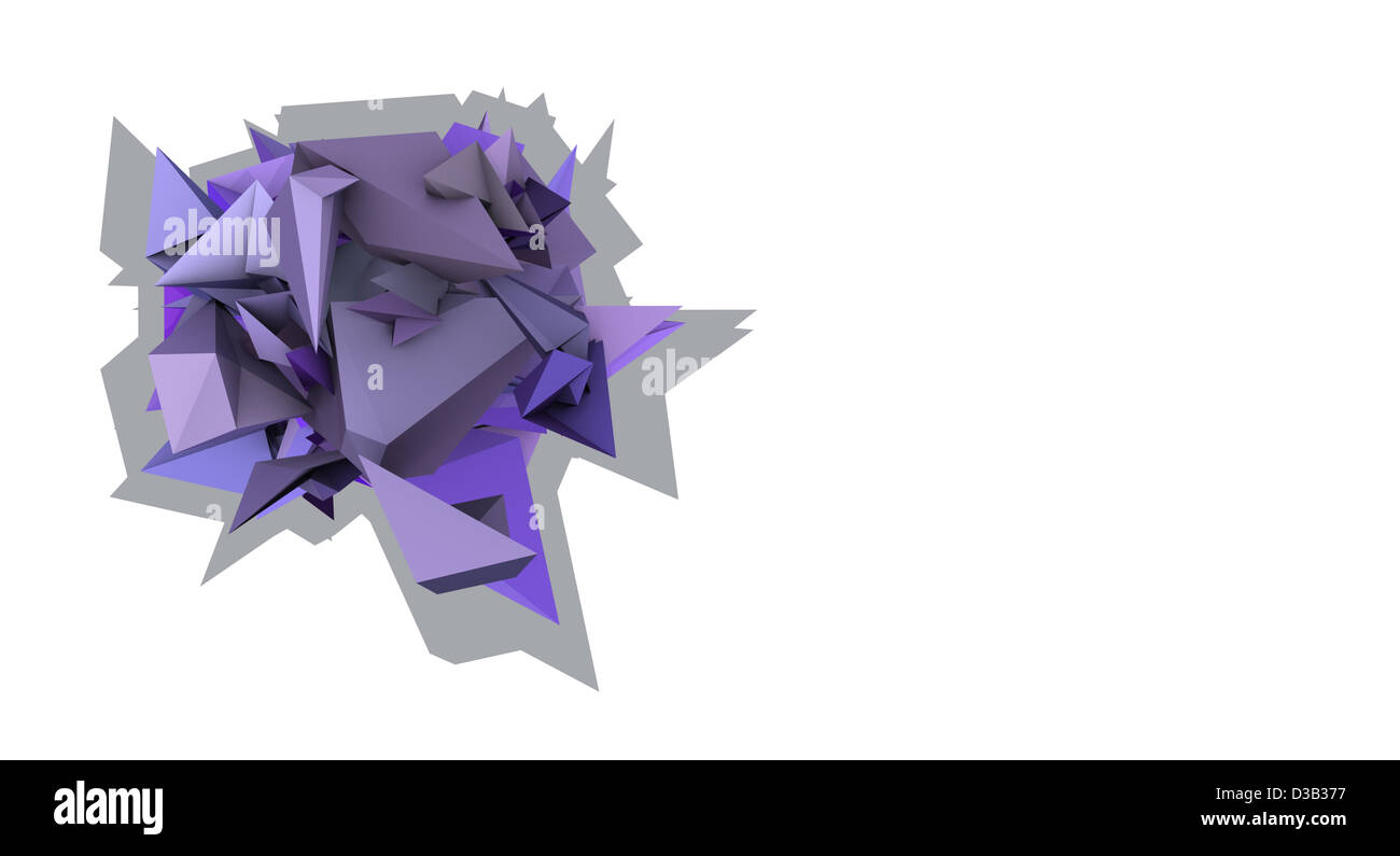 3d abstract purple spiked electric shape Stock Photo - Alamy