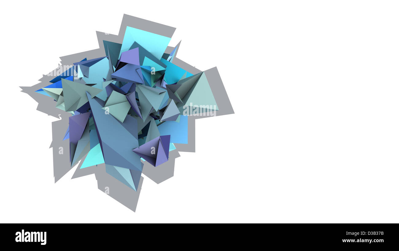 3d abstract blue spiked electric shape with shadow Stock Photo - Alamy