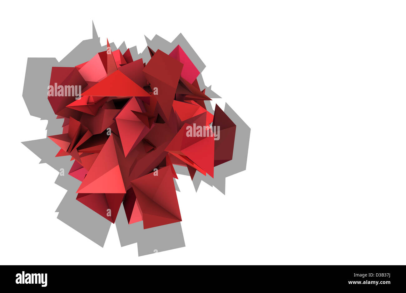3d abstract red pink spiked electric shape Stock Photo - Alamy