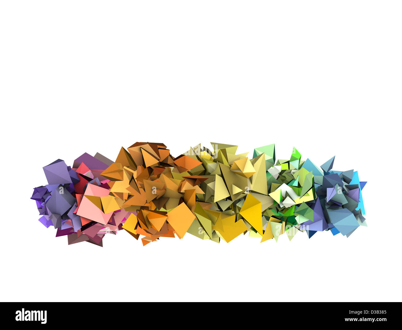 3d abstract rainbow colored spiked electric shape Stock Photo - Alamy