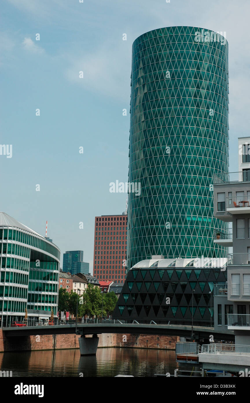 Westhafen Tower and Office Building in Frankfurt am Main, Hesse ...