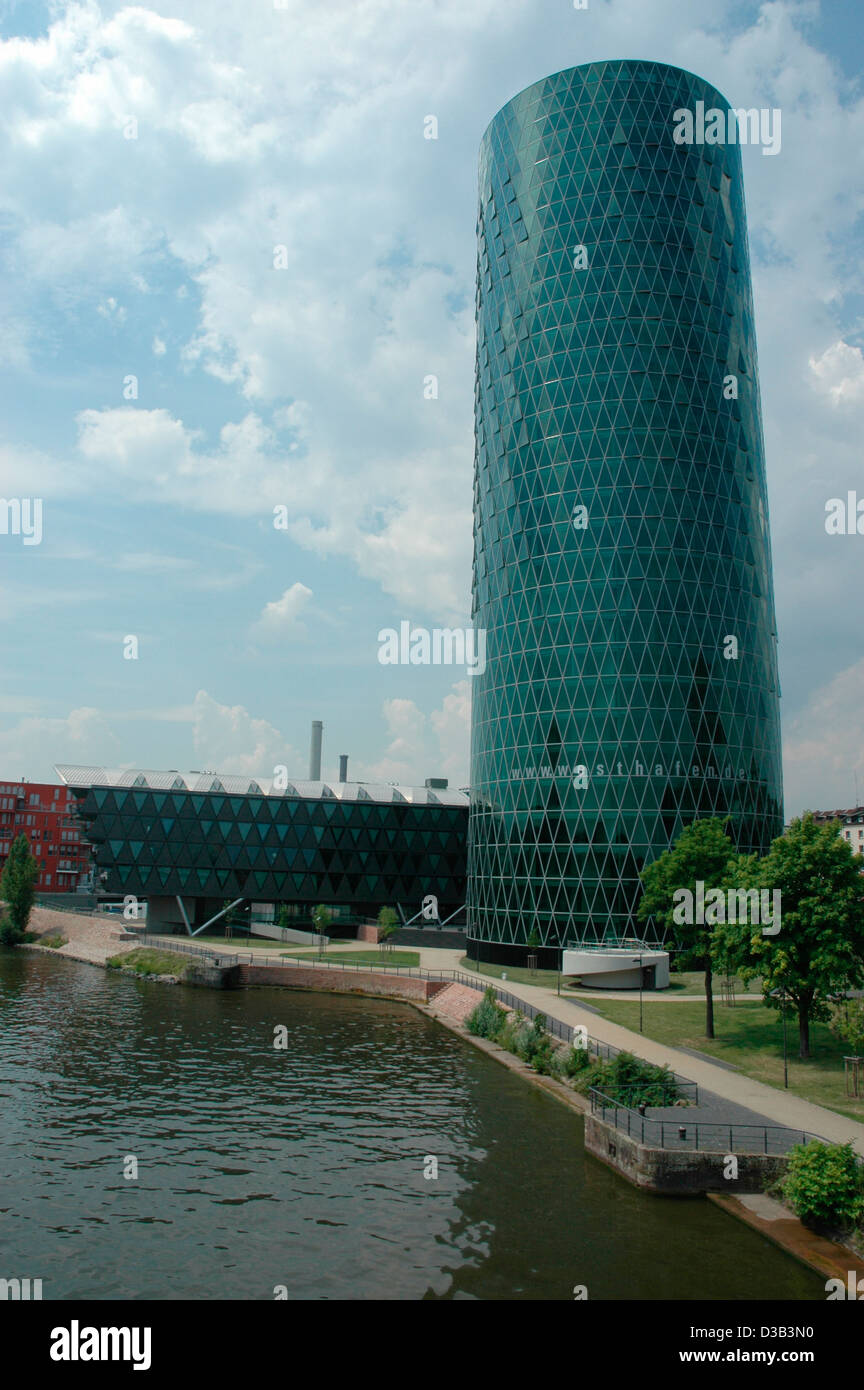 Westhafen Tower and Office Building in Frankfurt am Main, Hesse ...