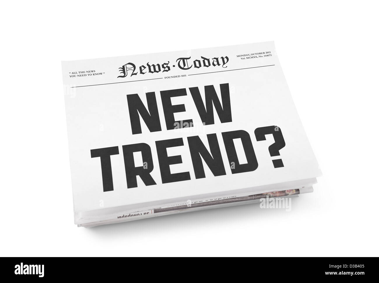 Newspaper front page blank hi-res stock photography and images - Alamy