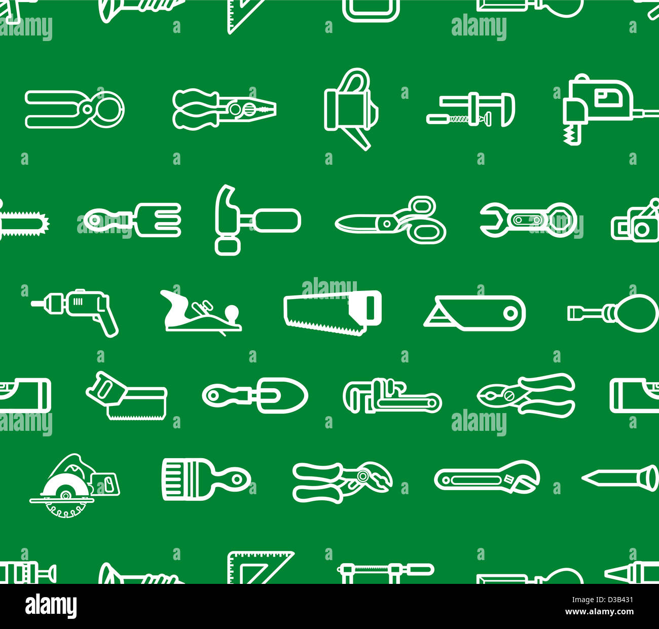 A seamless repeating background with lots of tools and hardware Stock ...