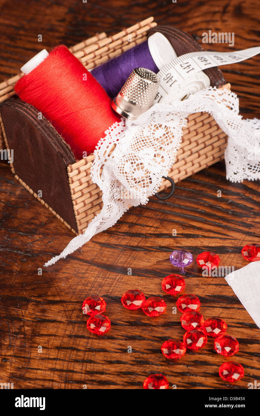 Still life with sewing related objects Stock Photo - Alamy