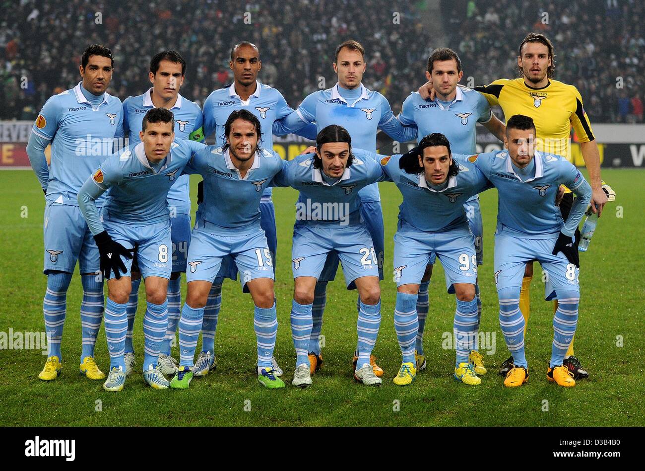 Moenchengladbach, Germany. 14th February 2013. Lazio players pose for a ...
