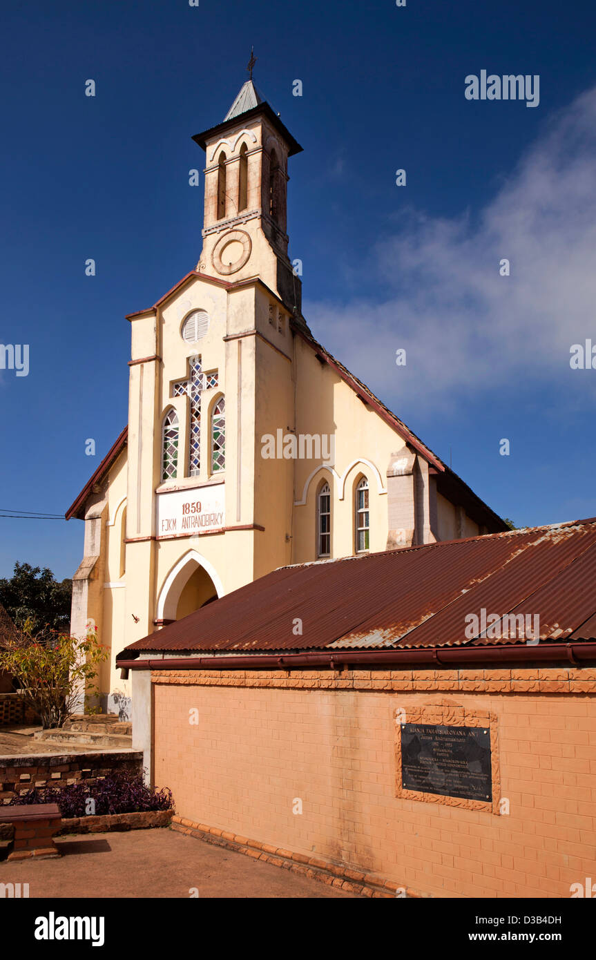 Madagascar, Fianarantsoa, Upper Town, Haute Ville, protestant church ...