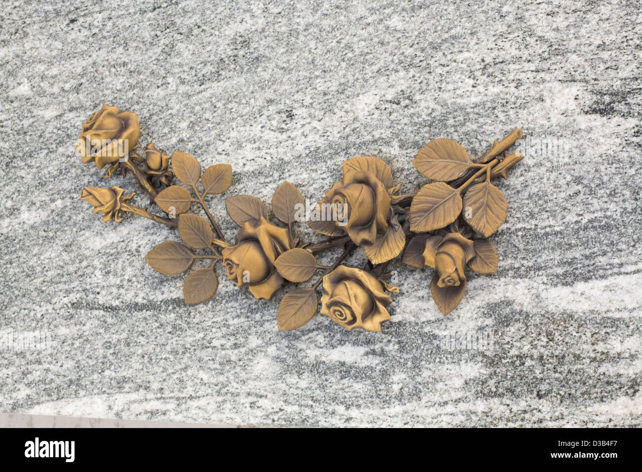 Bronze Decorative Roses Stock Photo - Alamy