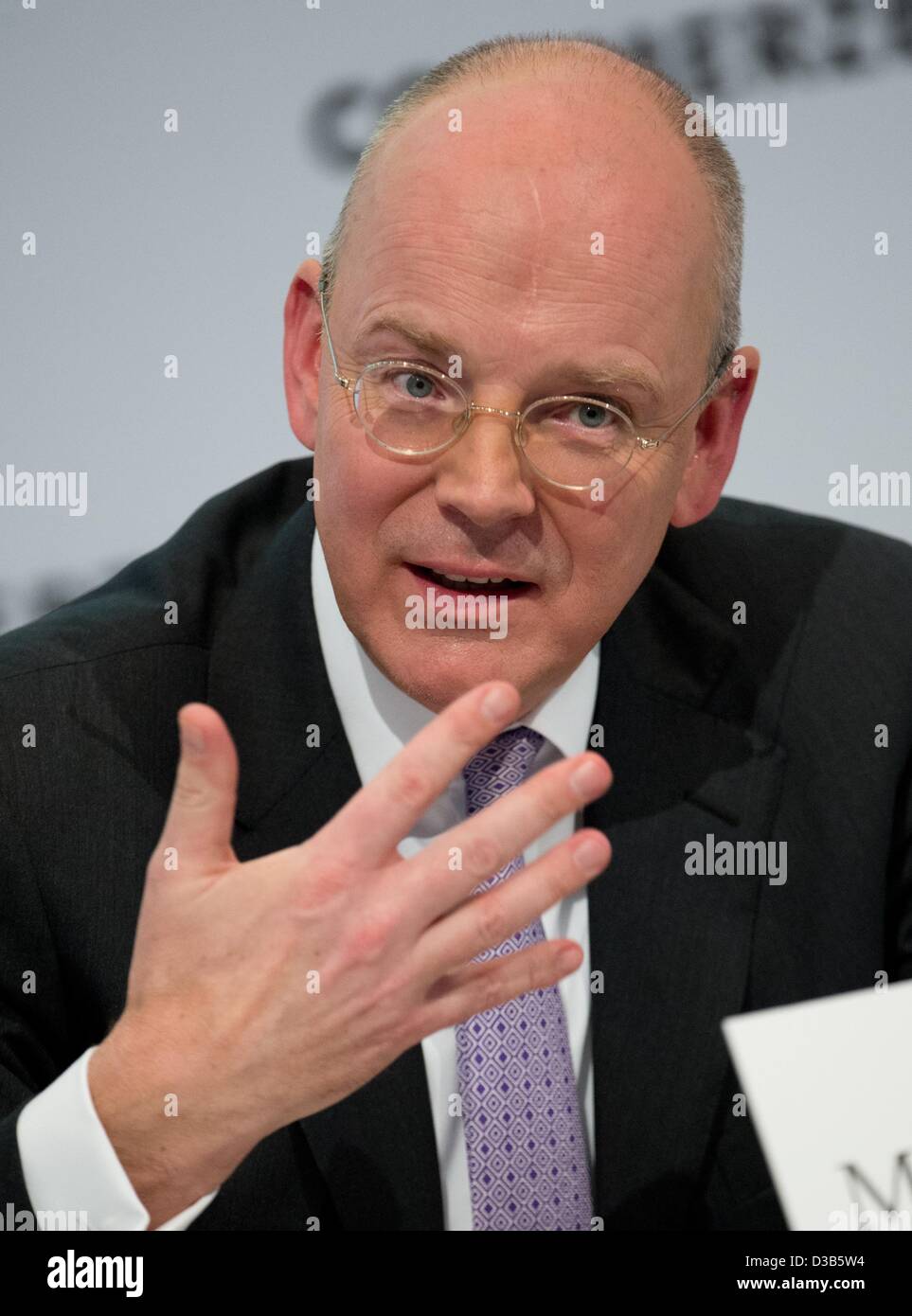 Commerzbank CEO Martin Blessing gestures during the Commerzbank's ...