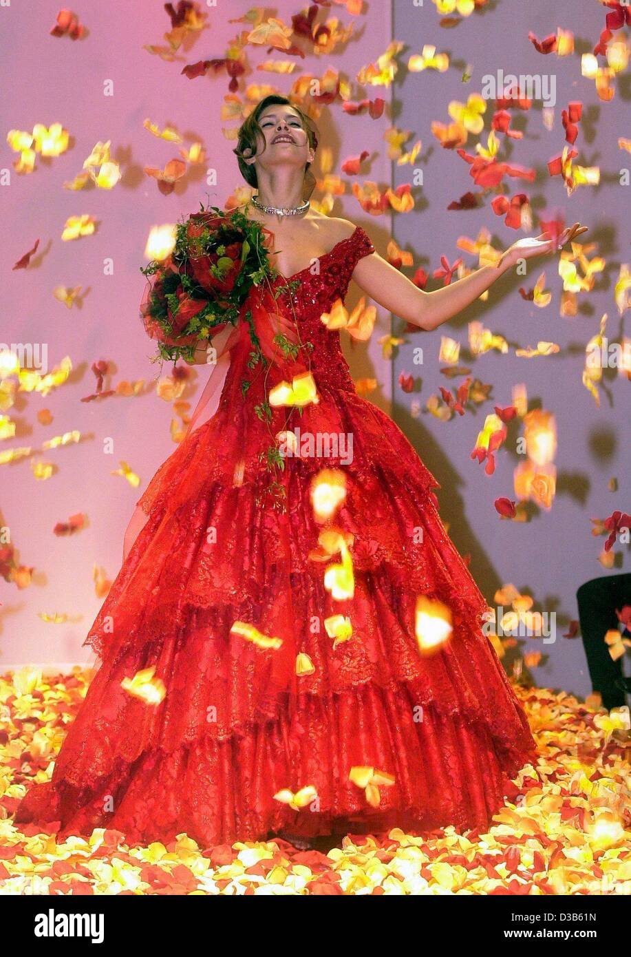 Yellow Dress With Red Roses