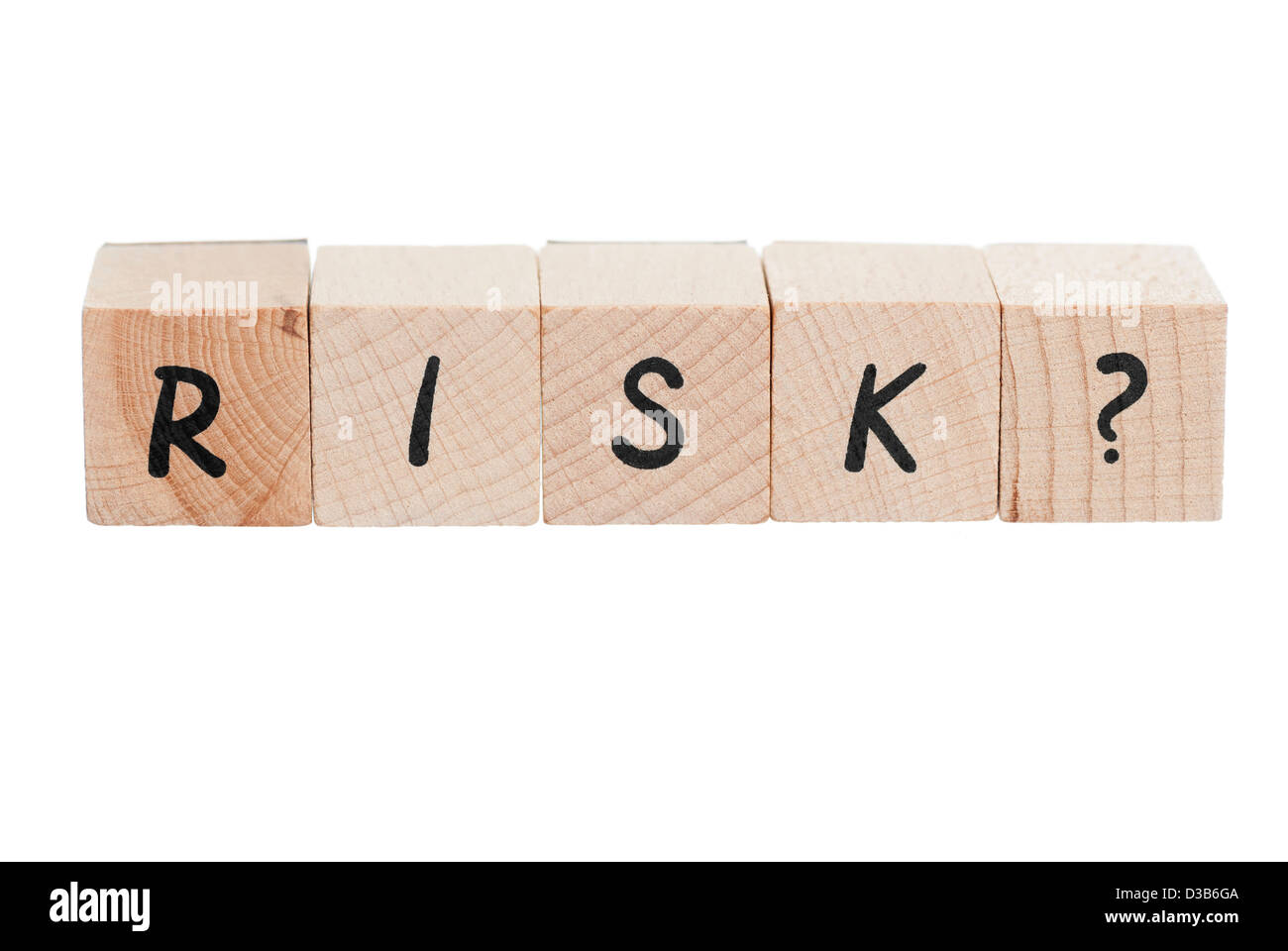 Risk with question mark written with wooden blocks Stock Photo - Alamy