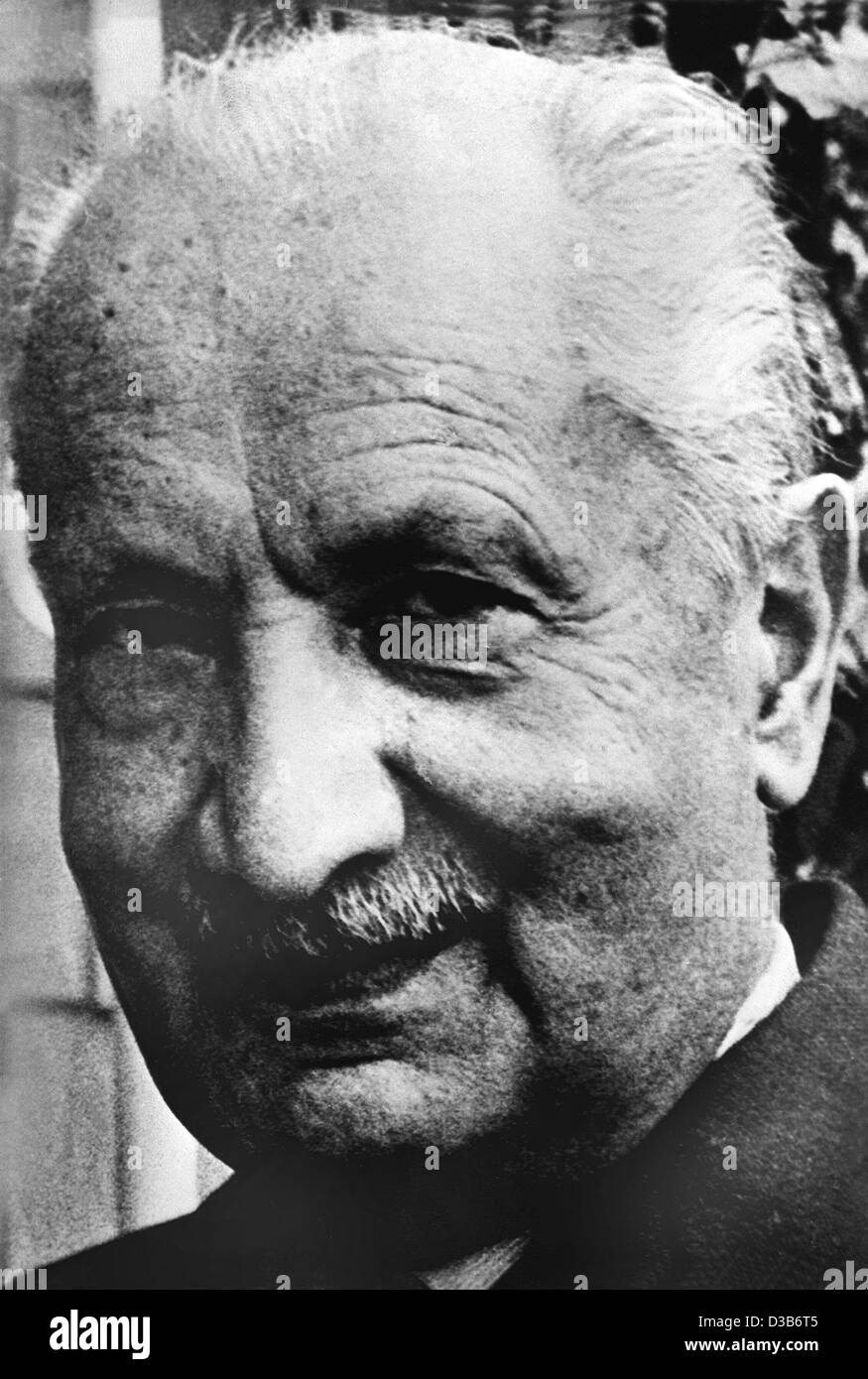 (dpa files) - German philosopher Martin Heidegger pictured in Germany ...
