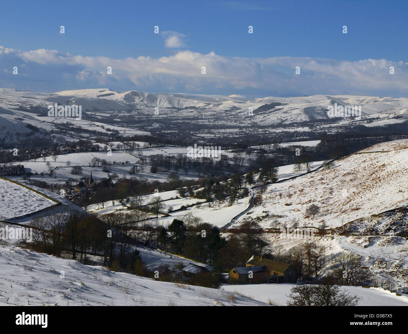Hope Valley Derbyshire Peak District Winter Stock Photo - Alamy