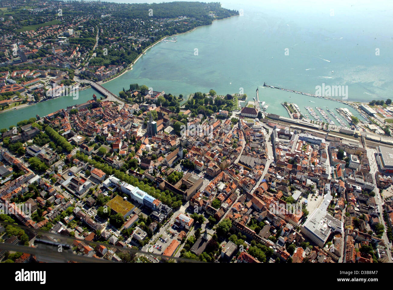 (dpa) - The aerial picture dated 03 July 2005 shows Konstanz at Lake ...