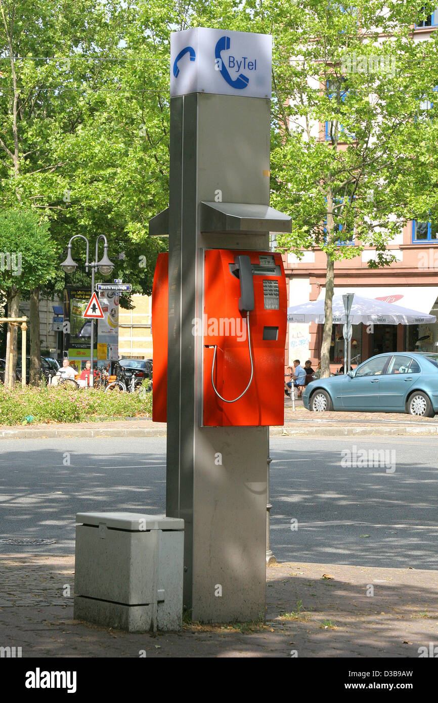 (dpa) - A public pay phone by telecommunications company ByTel pictured ...