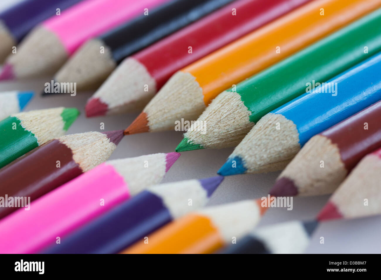 Colorful small color pencils Stock Photo - Alamy