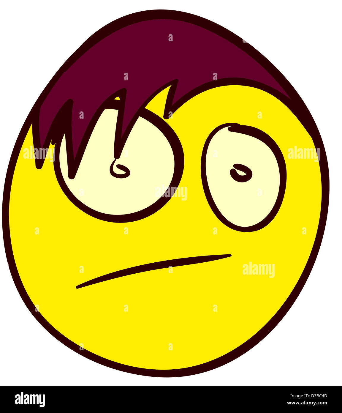 Emotional funny smiley. Done in comic doodle style Stock Photo - Alamy