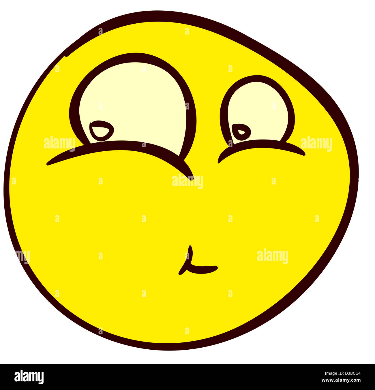 Emotional funny smiley. Done in comic doodle style Stock Photo - Alamy