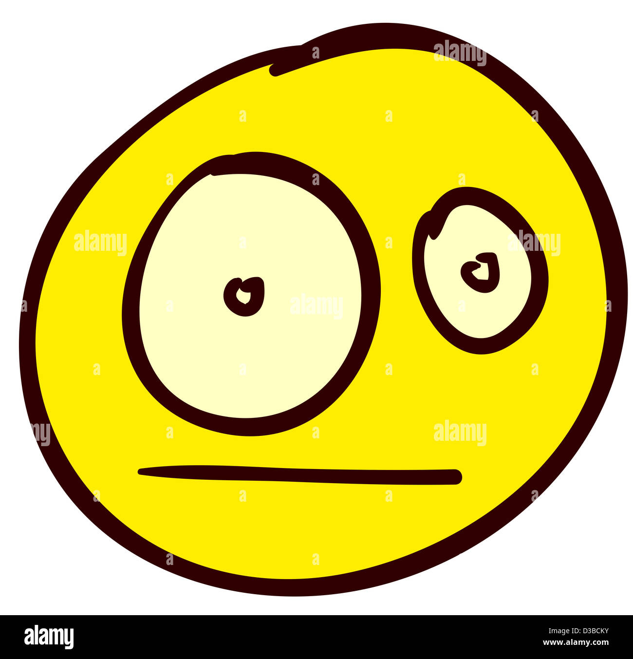 Emotional funny smiley. Done in comic doodle style Stock Photo - Alamy