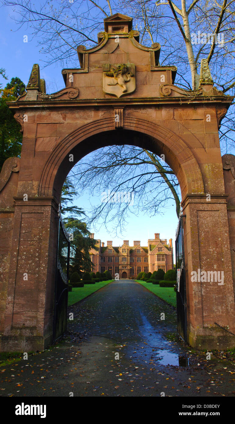 Condover Hall entrance, condover village, Shropshire Stock Photo - Alamy