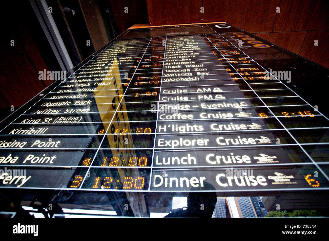 The information sign banner at Circular Quay, downtown Sydney, NSW ...
