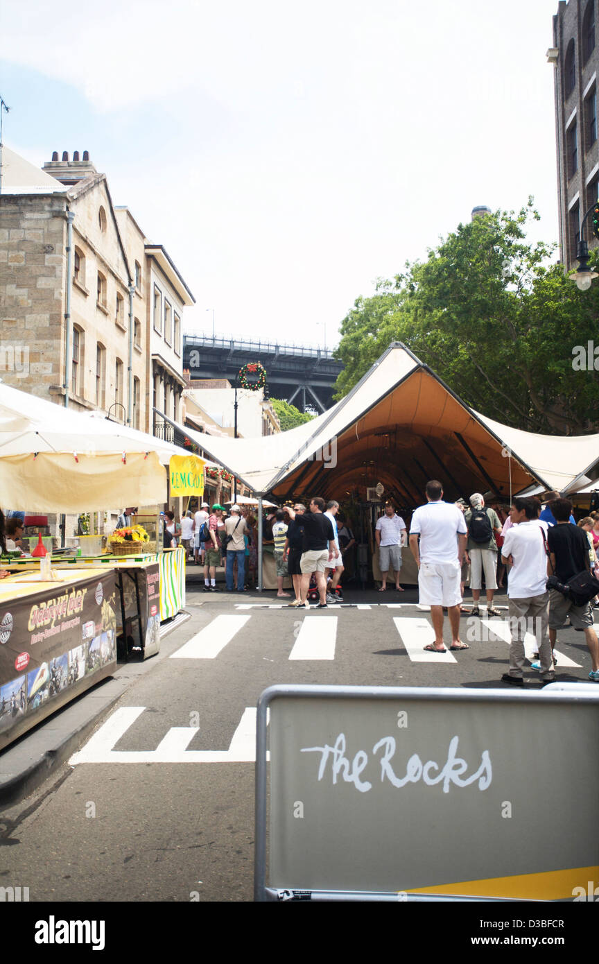 The shopping area in downtown Sydney NSW Australia known as "The Rocks ...