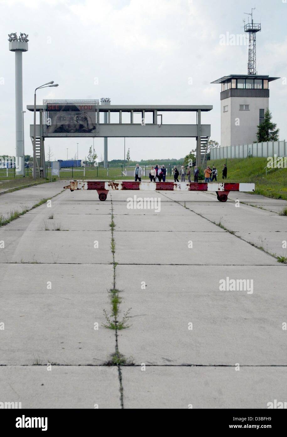 (dpa) - A view over the remaining border fortifications on the grounds ...