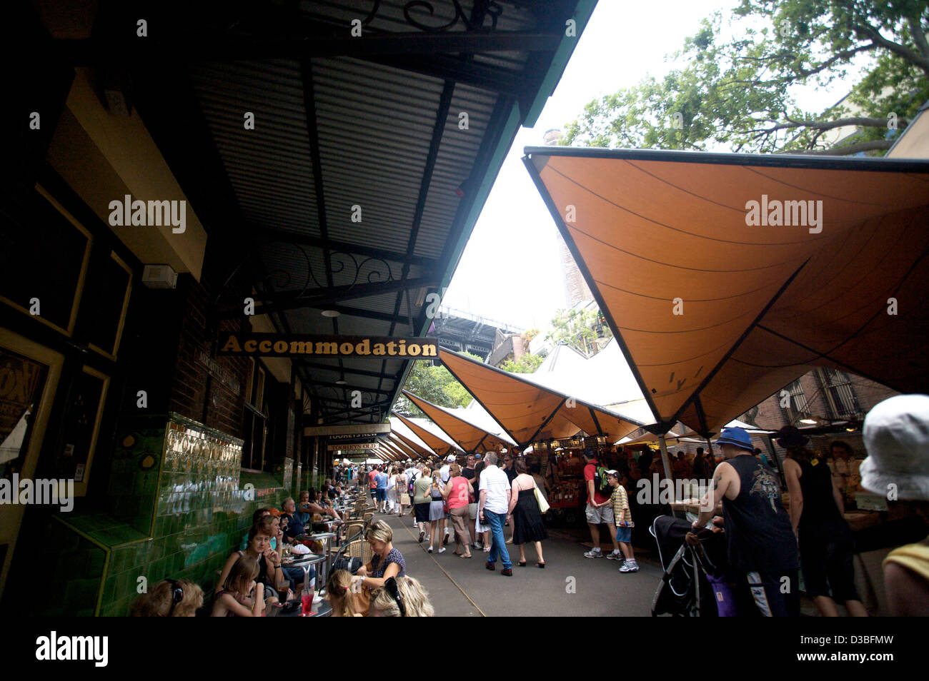 The shopping area in downtown Sydney NSW Australia known as "The Rocks ...