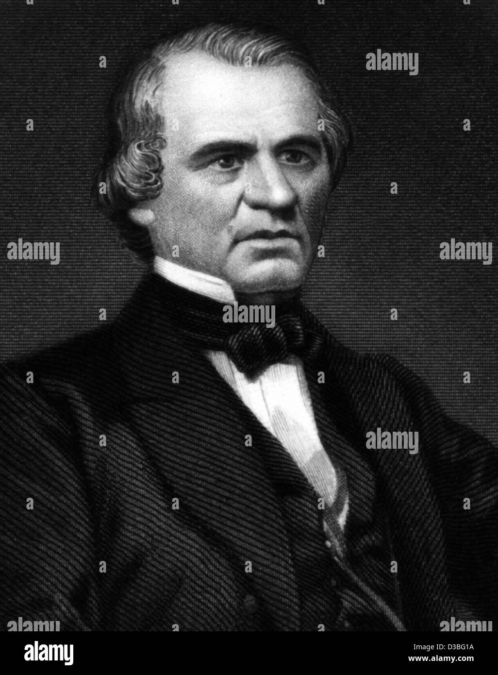 Vintage portrait of Andrew Johnson Stock Photo - Alamy