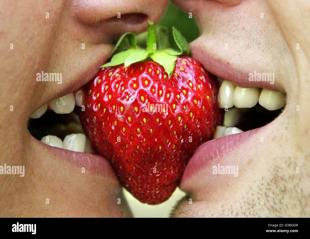 (dpa) - A couple shares a strawberry,...hm...what a temptation in ...