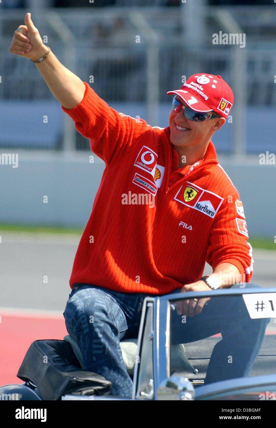 (dpa) - German formual 1 world champion Michael Schumacher (Ferrari ...