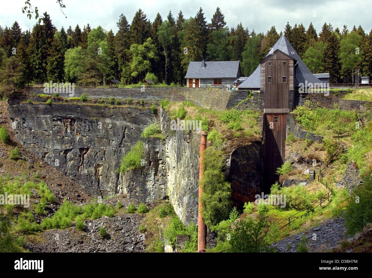 (dpa) - A view over a historic schist pit on the site of the technical ...