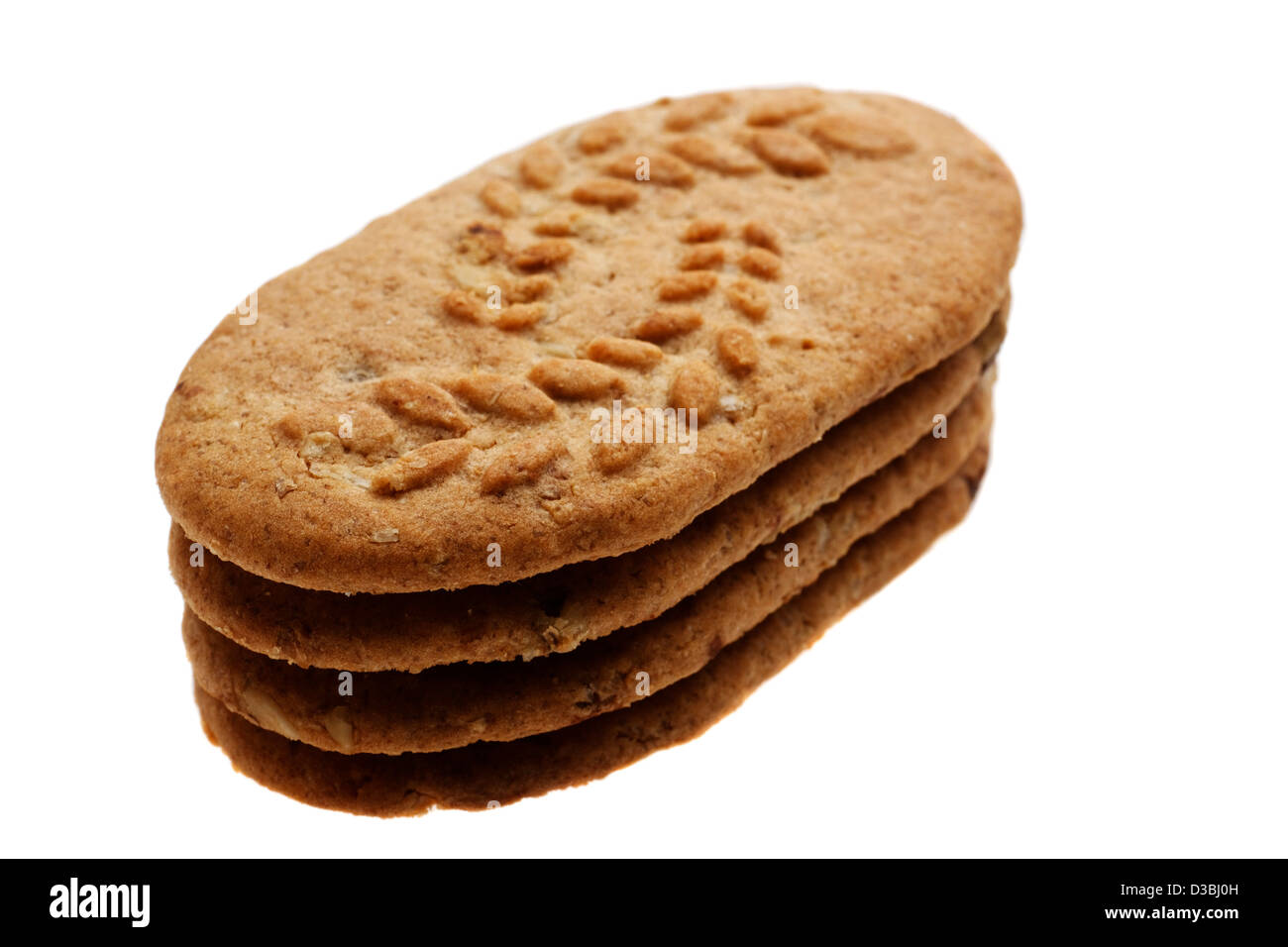 Four cookies. Isolated on white background Stock Photo - Alamy