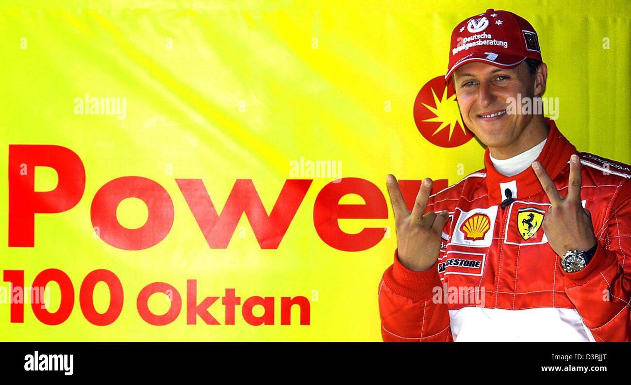 (dpa) - German formula one world champion Michael Schumacher poses in ...