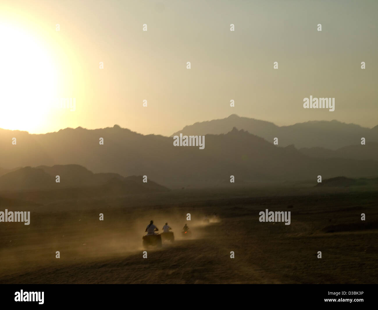on a quad ride through the desert Stock Photo - Alamy
