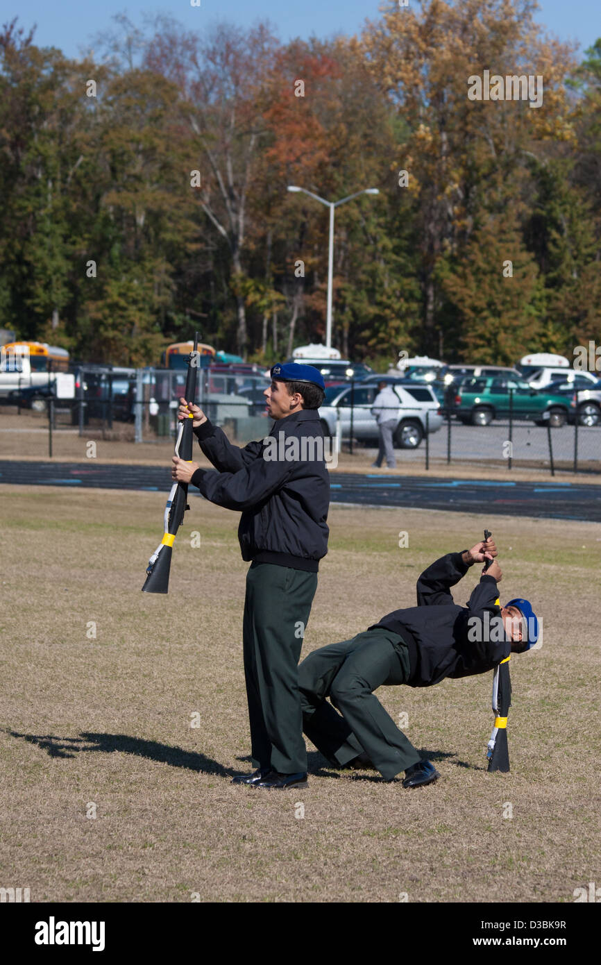 JROTC Drill Competition With Arms Stock Photo - Alamy