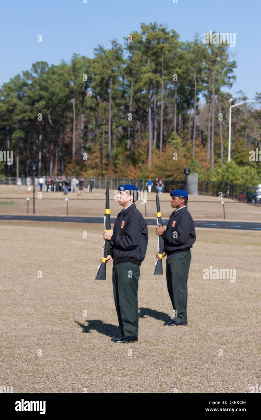 JROTC Drill Competition With Arms Stock Photo - Alamy