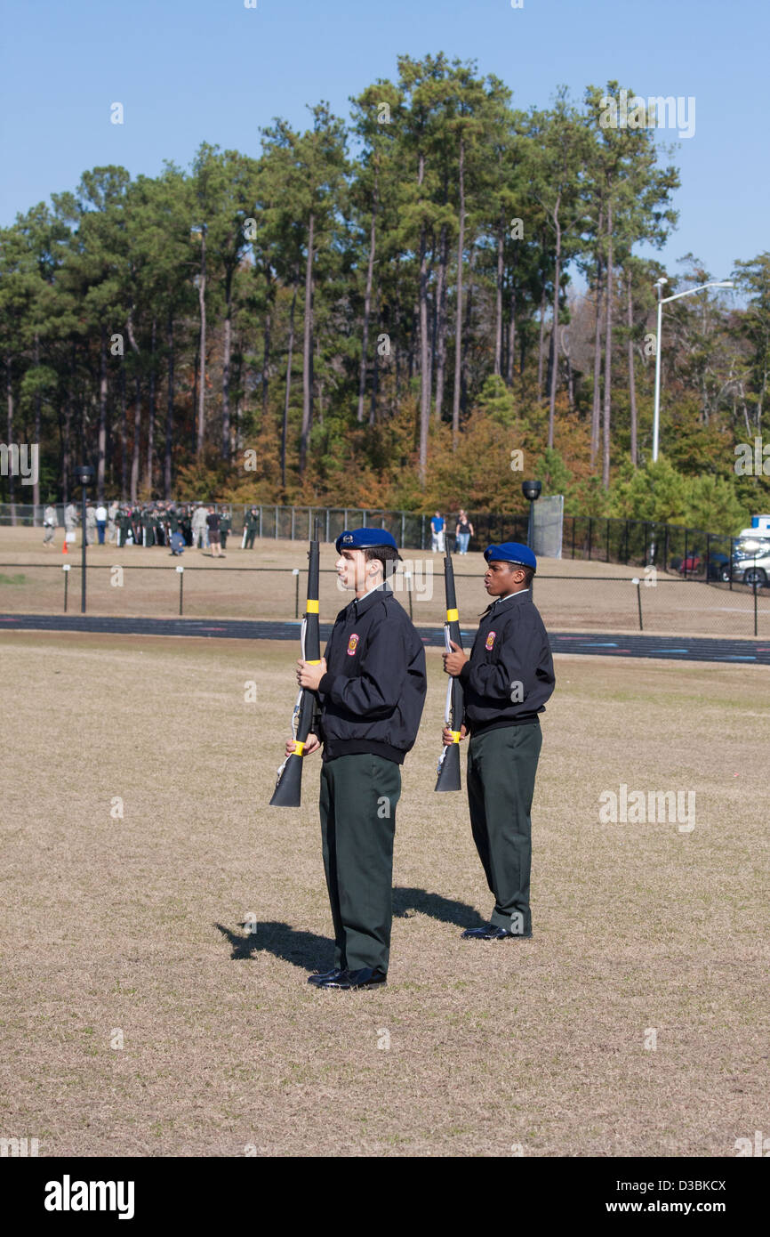 JROTC Drill Competition With Arms Stock Photo - Alamy