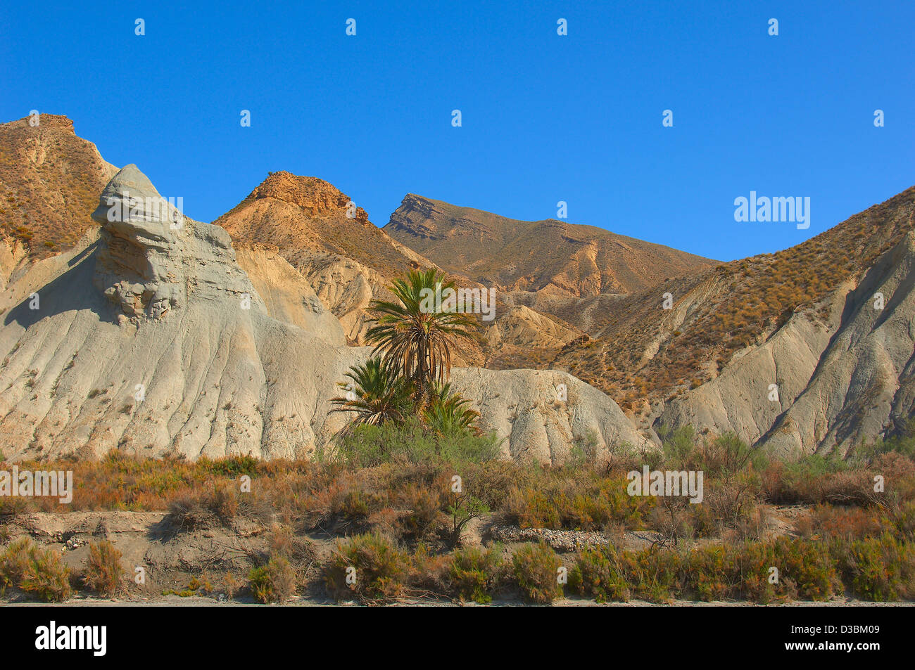 Tabernas Desert Natural Park, Tabernas, Almeria Province, Andalusia ...