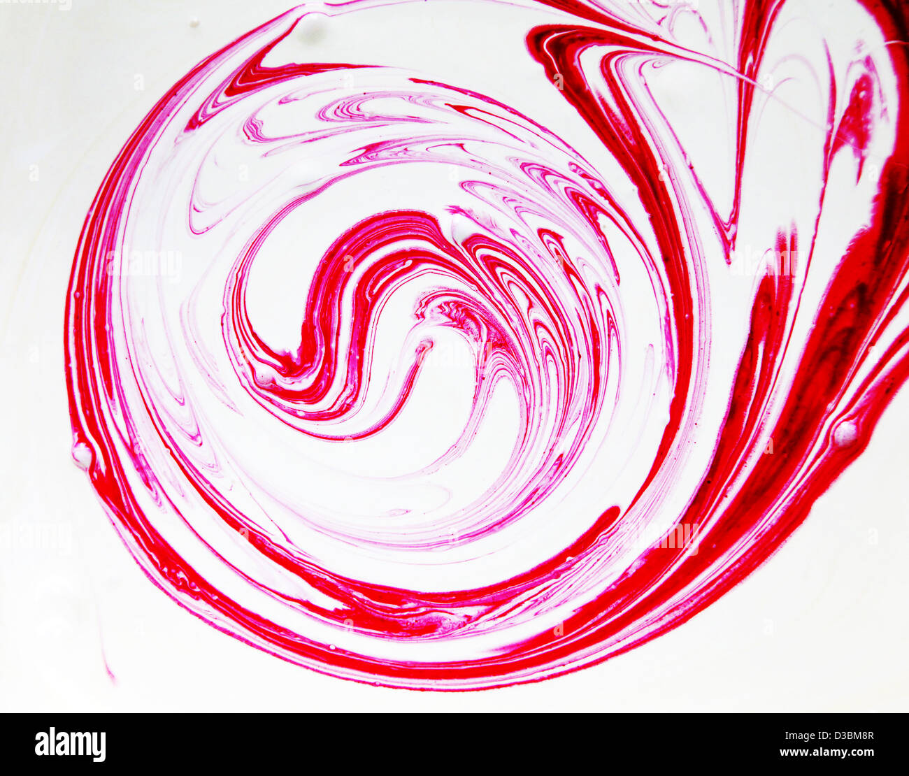 Red paint splashed over white background Stock Photo - Alamy