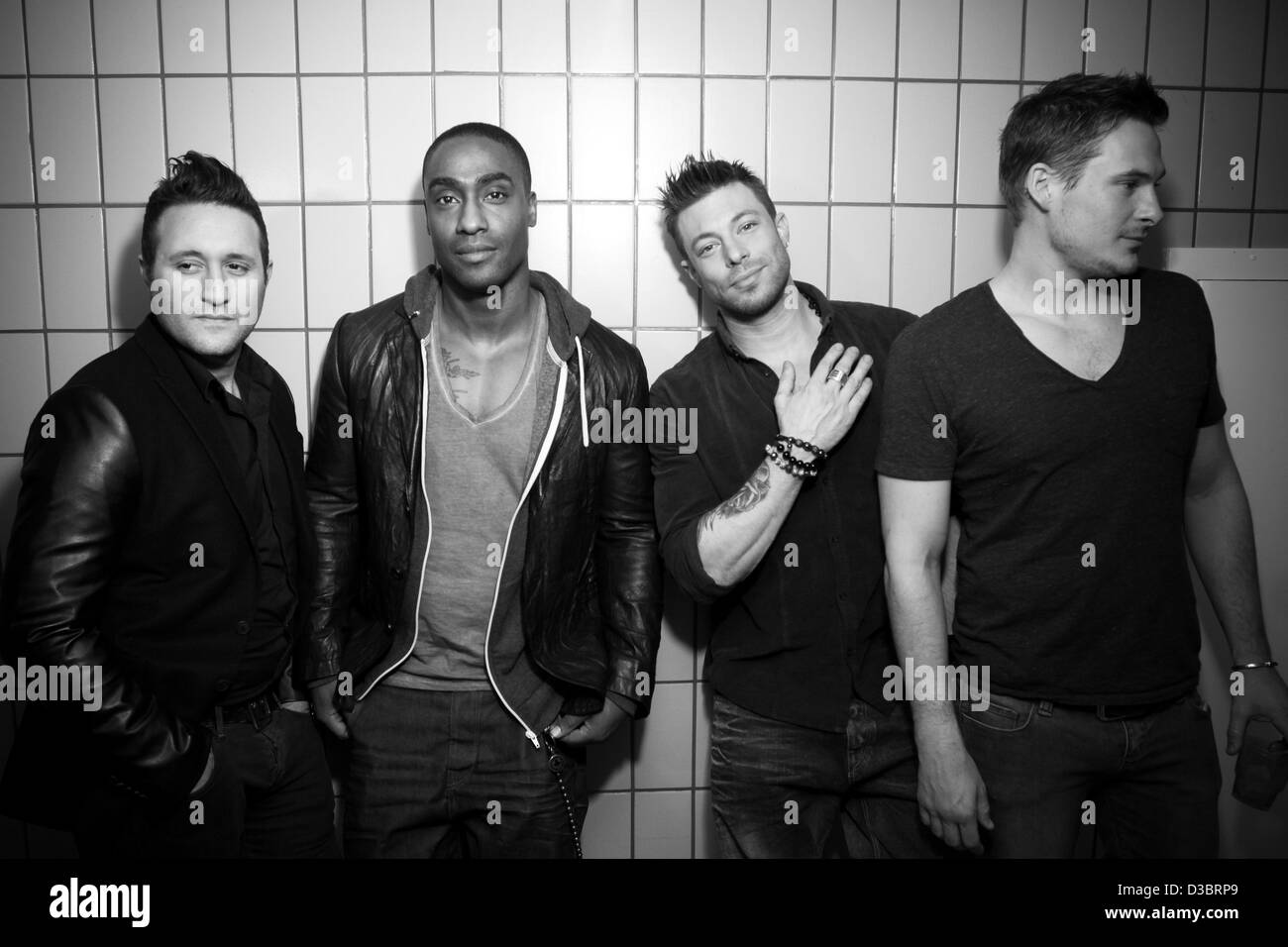 Boy band blue Black and White Stock Photos & Images - Alamy