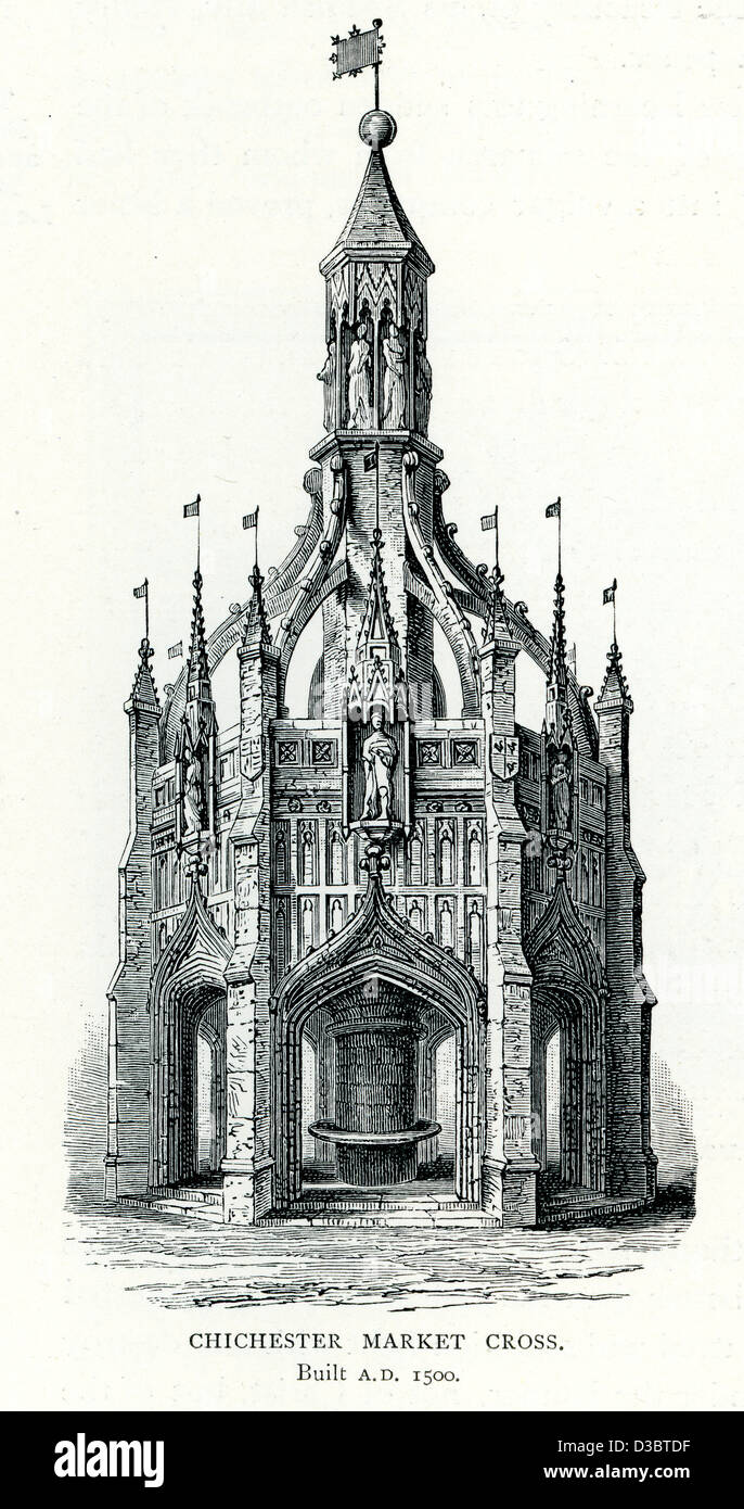 Chichester Market Cross built AD 1500 Stock Photo - Alamy