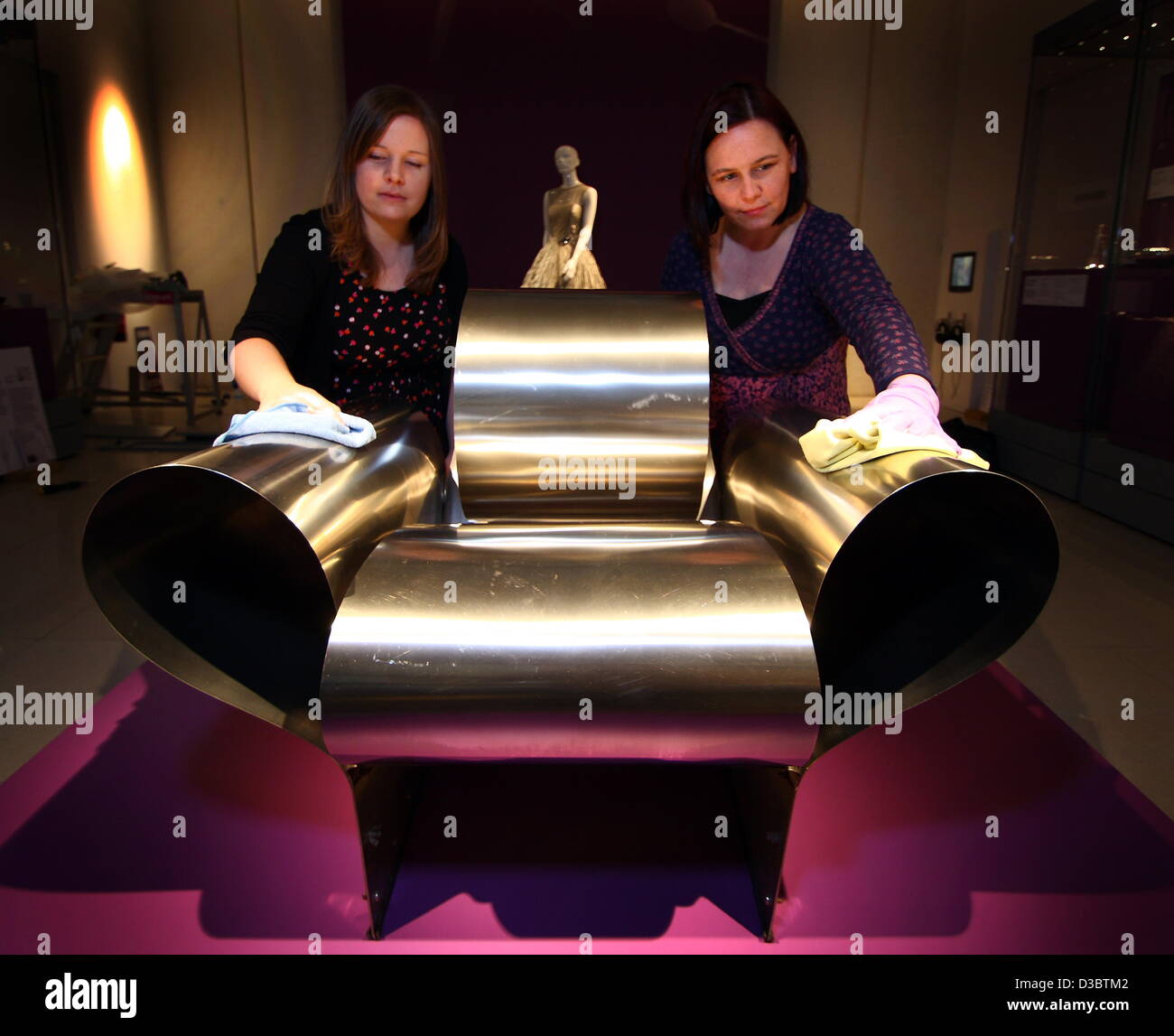 Lucy Cooper, Curator of Metalwork (L), and Clare Starkie, Curator of ...