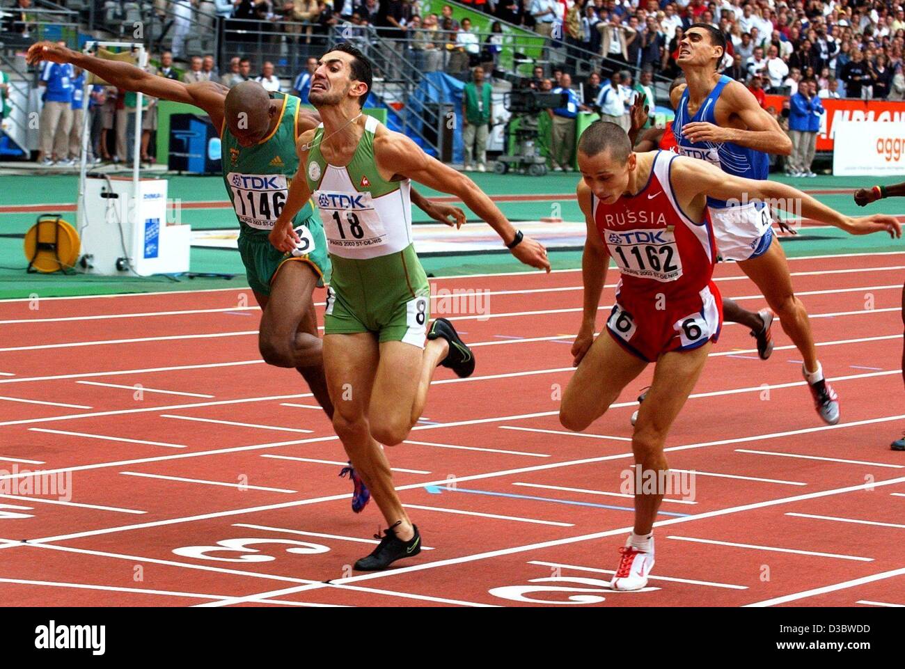 (dpa) - Algerian runner Djabar Said-Guerni (C) is the first to cross ...